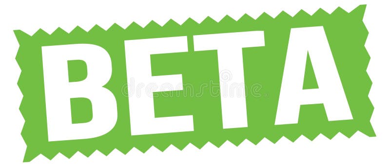 BETA Text Written on Green Stamp Sign Stock Illustration - Illustration ...