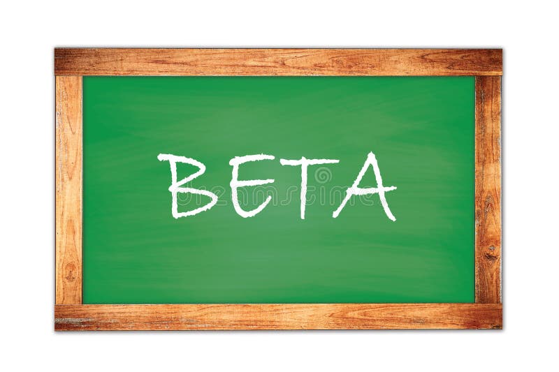 BETA Text Written on Green School Board Stock Illustration ...