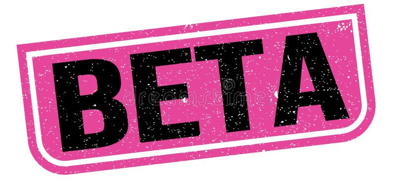 BETA Text Written on Pink-black Stamp Sign Stock Illustration ...