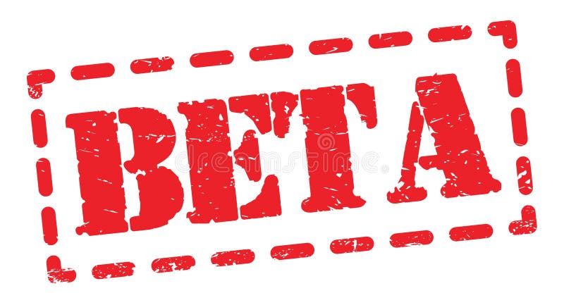 BETA Text Written on Red Stamp Sign Stock Illustration - Illustration ...