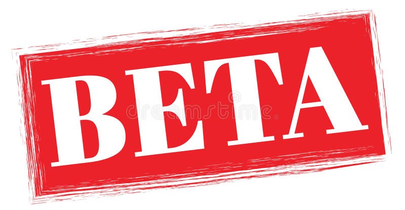 BETA Text Written on Red Stamp Sign Stock Illustration - Illustration ...