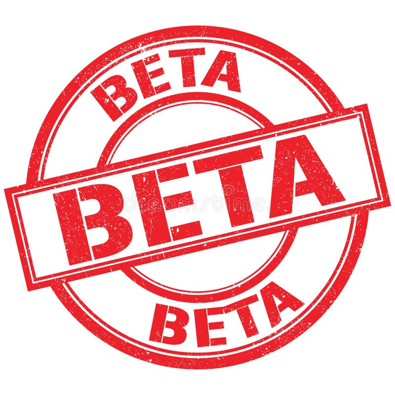 BETA Text Written on Red Stamp Sign Stock Illustration - Illustration ...