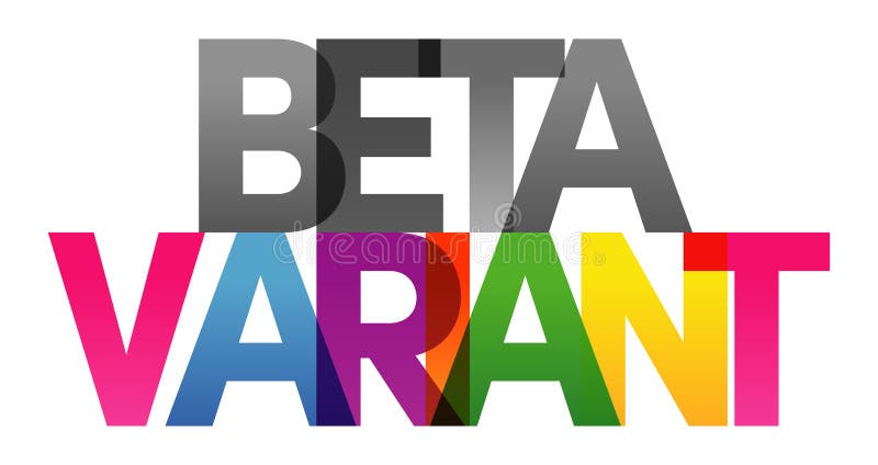 BETA VARIANT Colored Rainbow Text Stock Vector - Illustration of letter ...