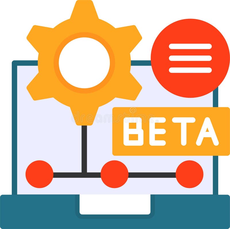 Beta Vector Icon Design stock illustration. Illustration of testing ...
