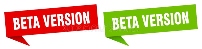 Beta Version Banner. Beta Version Speech Bubble Label Set Stock Vector ...