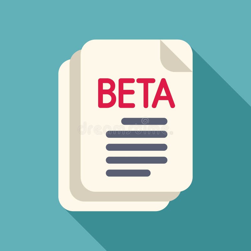 Beta Version Software Development Document Icon Stock Illustration ...