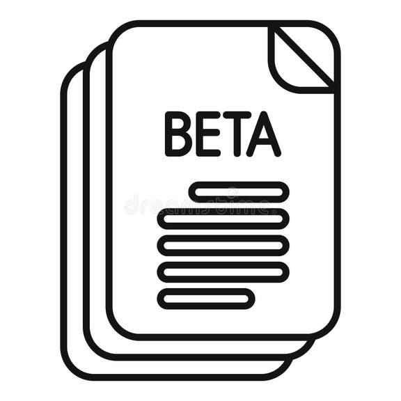 Beta Version Software Development Icon Showing Three Documents with ...
