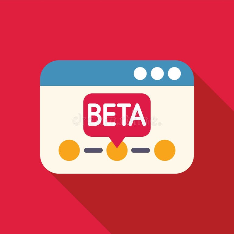 Beta Version of Software Showing on Computer Screen Stock Illustration ...