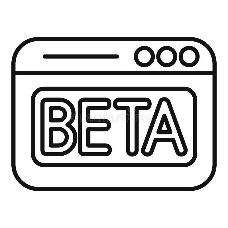 Beta Version Software Showing with Webpage Design Stock Vector ...