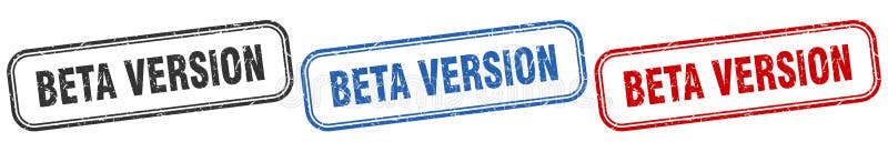 Beta Version Square Isolated Sign Set. Beta Version Stamp Stock Vector ...