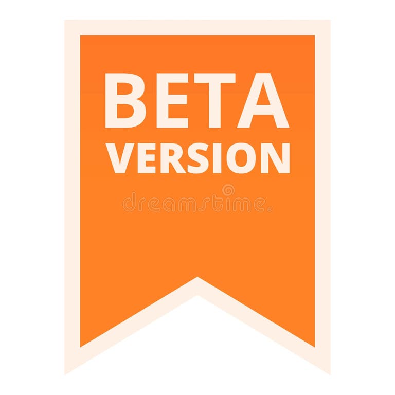 Beta Version Style Icon Cartoon Vector. Computer Software Stock Vector - Illustration of ...
