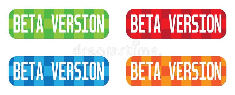 BETA VERSION Text, on Rectangle, Zig Zag Pattern Stamp Sign. Stock ...