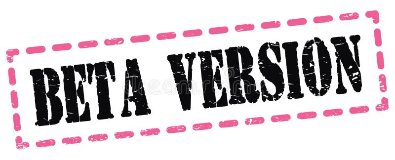 BETA VERSION Text Written on Pink-black Stamp Sign Stock Illustration ...