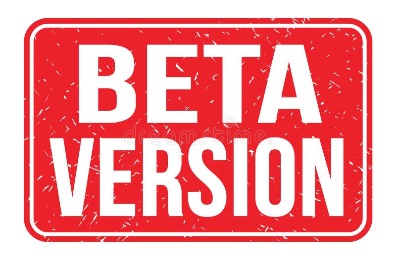 BETA VERSION, Words on Red Rectangle Stamp Sign Stock Illustration ...