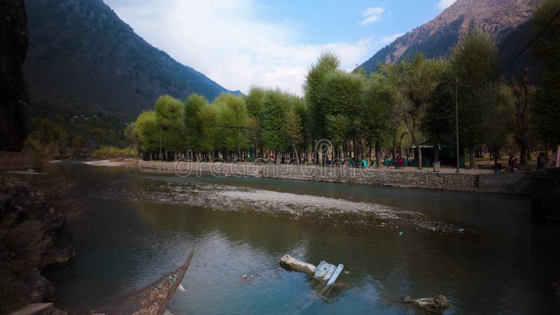 Betaab Valley or Hajan Valley of Pahalgam, Kashmir. Stock Footage ...