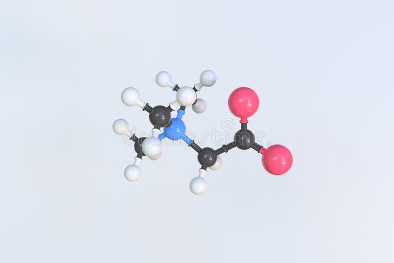 Betaine Molecule, Conceptual Molecular Model. Scientific 3d Rendering ...
