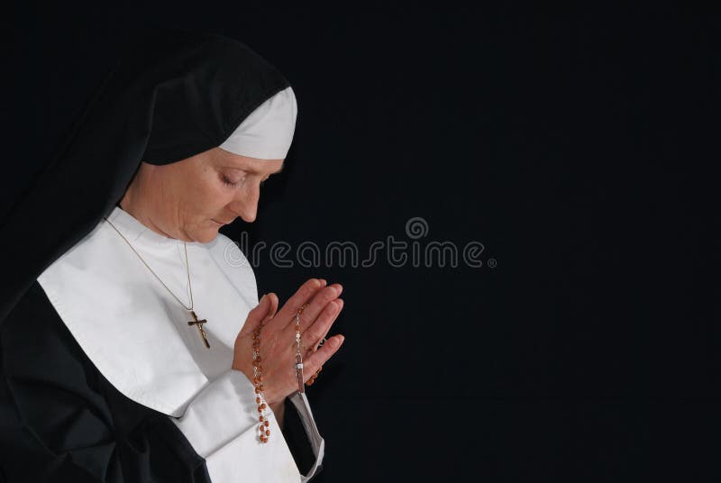Betende Nonne stockbild. Bild von anbeten, armut, christentum - 2792599
