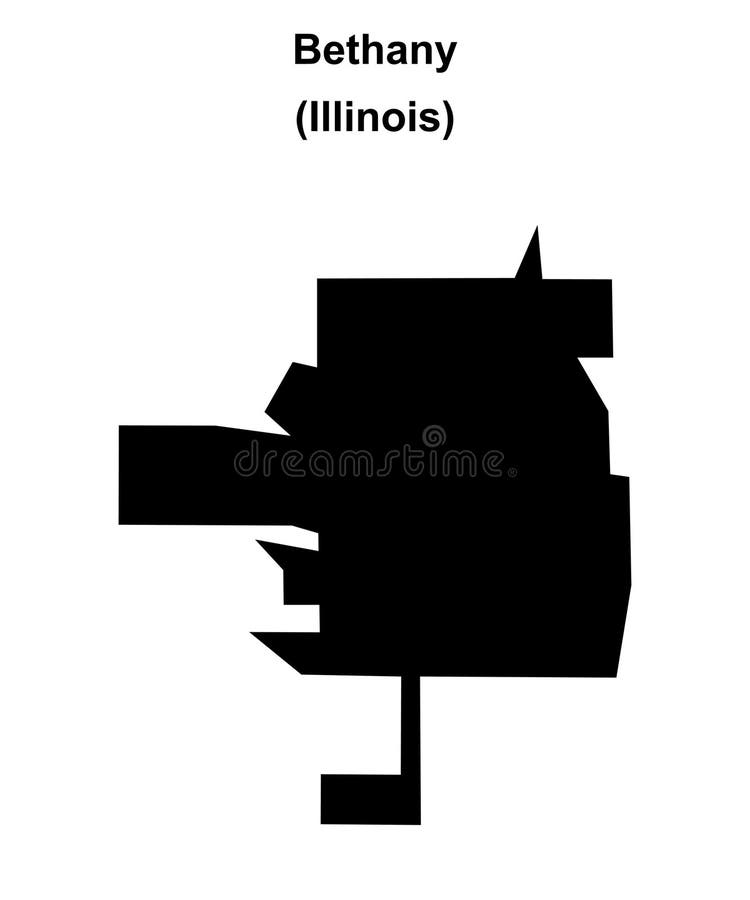 Bethany outline map stock vector. Illustration of outline - 387238731