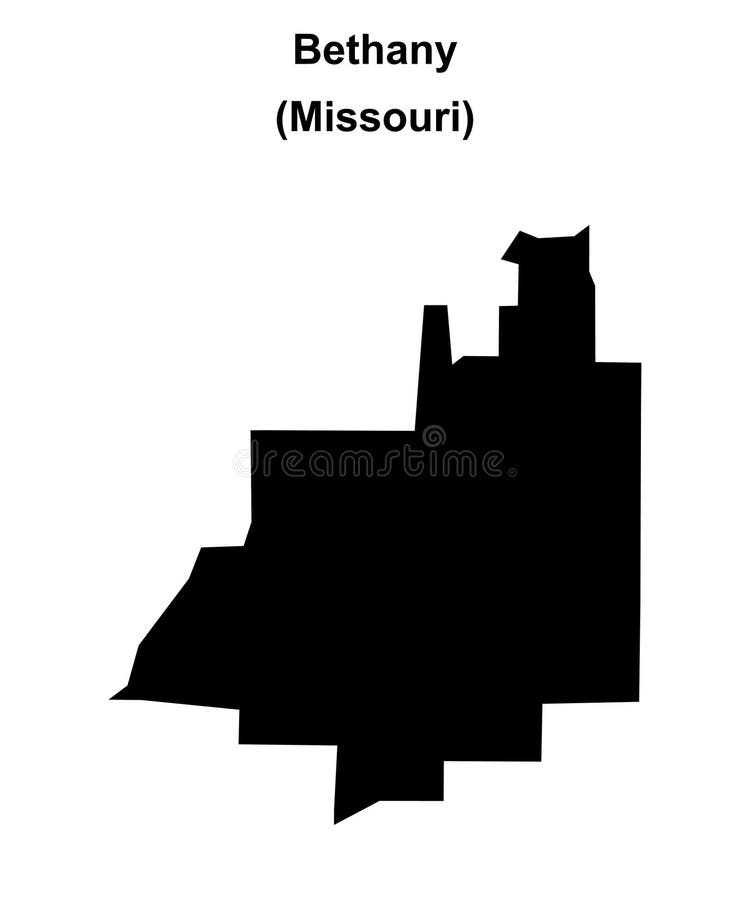 Bethany outline map stock vector. Illustration of infographics - 387455939