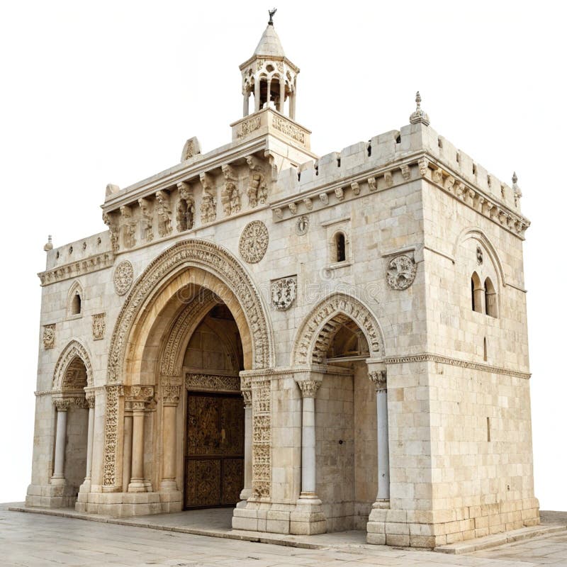 Bethlehem Gate Isolated on White Background Stock Illustration ...