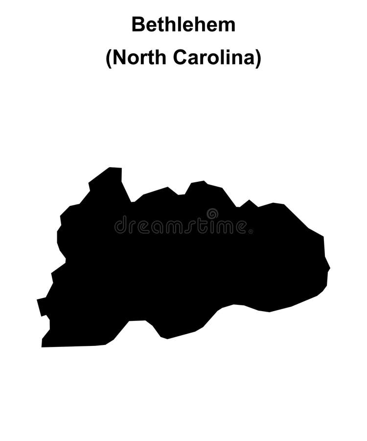 Bethlehem outline map stock vector. Illustration of carolina - 387539075