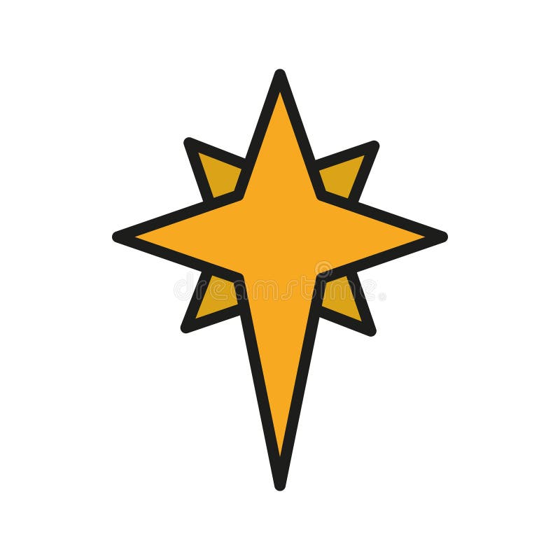Bethlehem Star Christmas Icon Vector Basic Design Simple and Modern ...