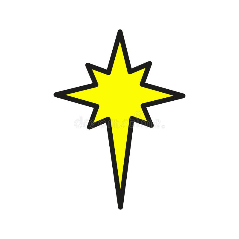 Bethlehem Star Christmas Icon Vector Basic Design Simple and Modern ...