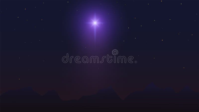 Star Over Bethlehem stock illustration. Illustration of birth - 12325045