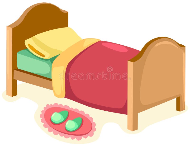 Bett vektor abbildung. Illustration von abdeckung, nachricht - 13958772