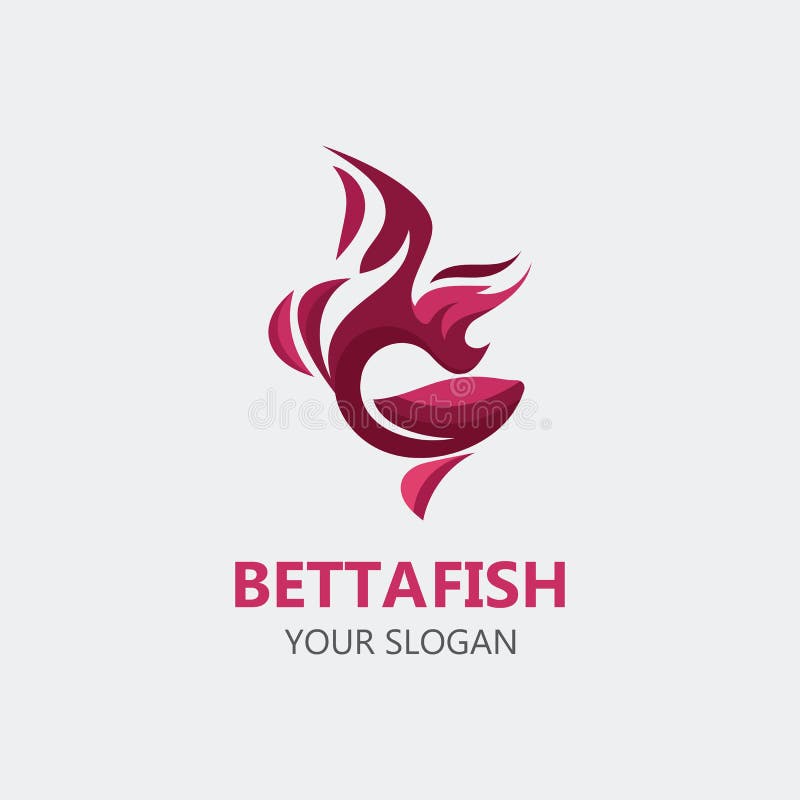 Betta Fish Modern Logo Style Design Vector Image Illustration Stock ...