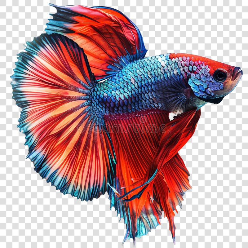 Betta Fish Transparent Background Realistic Element Stock Illustration ...