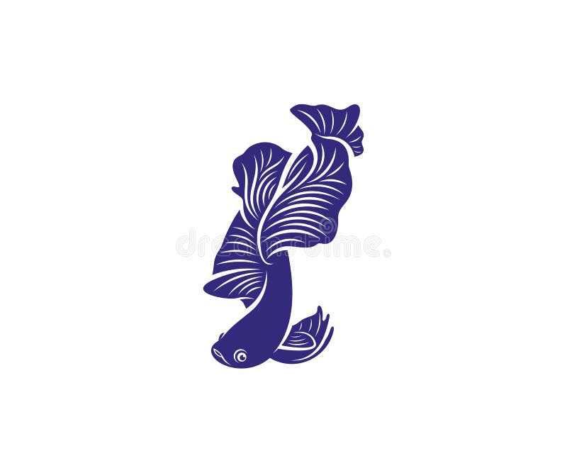 Betta Fish Vector Illustration, Fighting Fish Logo Design Template ...