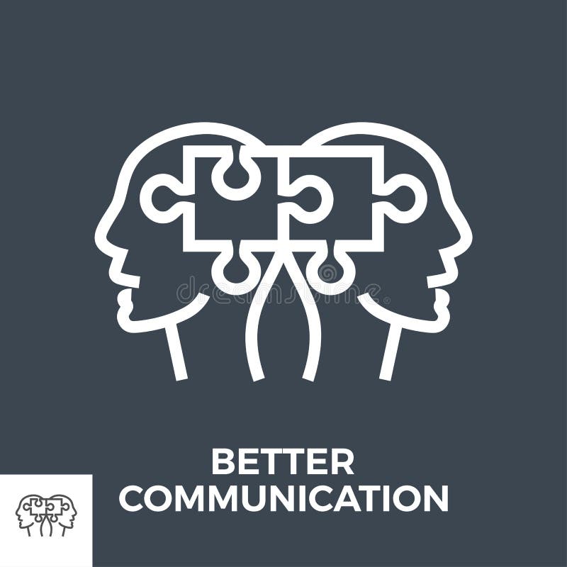 Better Communication Glyph Vector Icon. Stock Vector - Illustration of ...