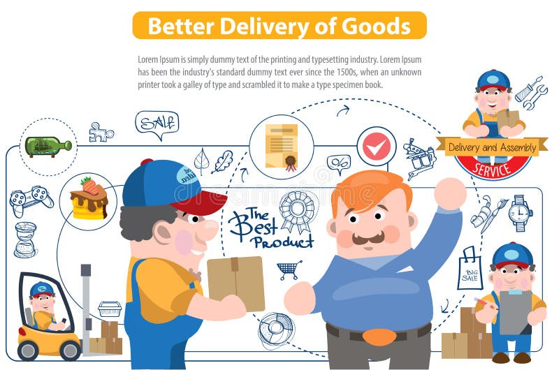 Better Delivery of Goods stock vector. Illustration of bottle - 118833948