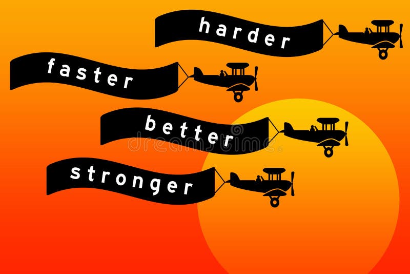 Be Harder Stronger and Faster Hand-lettering Stock Vector ...
