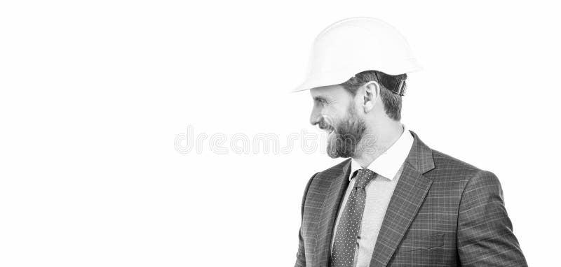 For Better Future More Civil Engineer. Happy Engineer Side-face ...