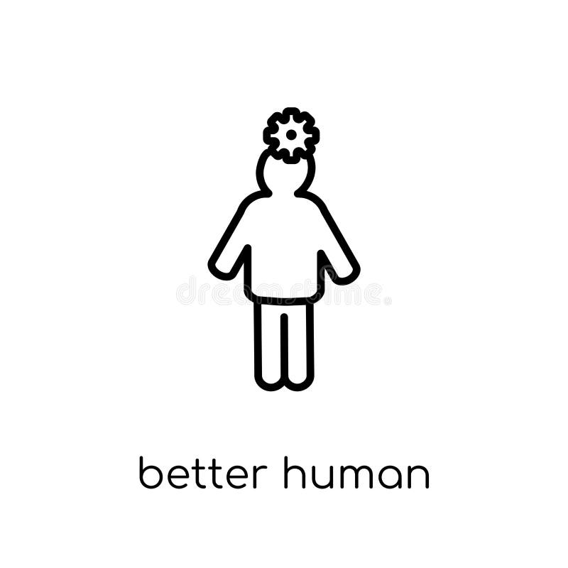 Better Human Icon. Trendy Modern Flat Linear Vector Better Human Stock ...