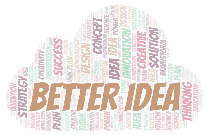 Better Idea Typography Word Cloud Create with the Text only. Stock ...
