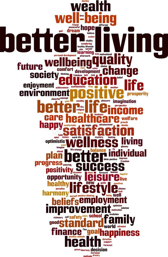 Better life word cloud stock vector. Illustration of plan - 146598287