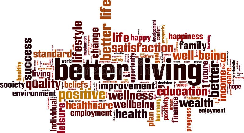 Better life word cloud stock vector. Illustration of plan - 146598287