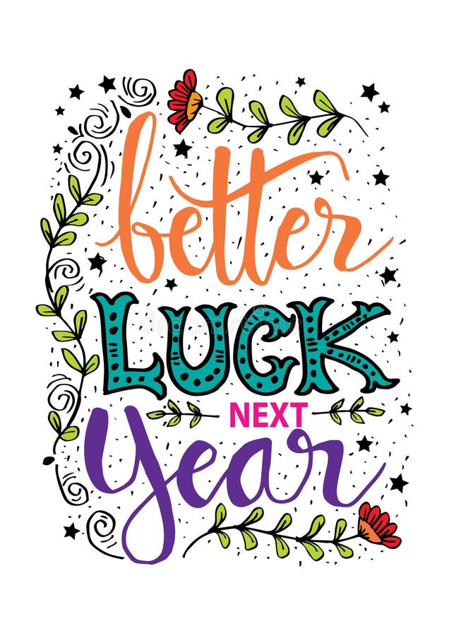Better luck next year. stock illustration. Illustration of banner ...