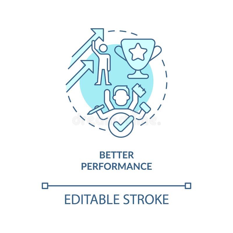 Better Performance Turquoise Concept Icon Stock Vector - Illustration ...