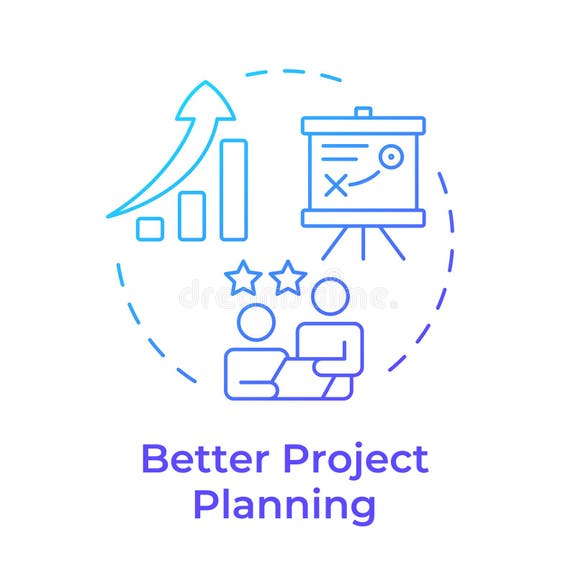 Better Project Planning Blue Gradient Concept Icon Stock Illustration ...