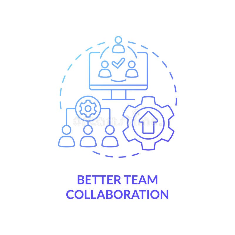 Better Team Collaboration Blue Gradient Concept Icon Stock Vector ... Better Team Collaboration Blue Gradient Concept Icon Stock Vector ...