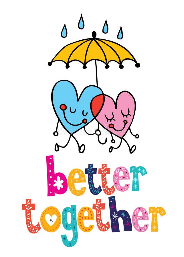 Better together stock vector. Illustration of married - 46959298