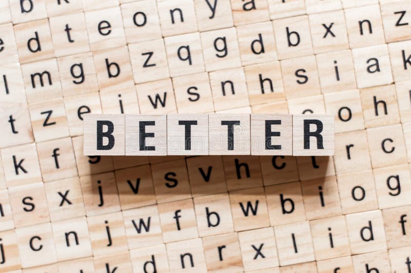 Better Word Concept on Cubes Stock Image - Image of direction, idea ...
