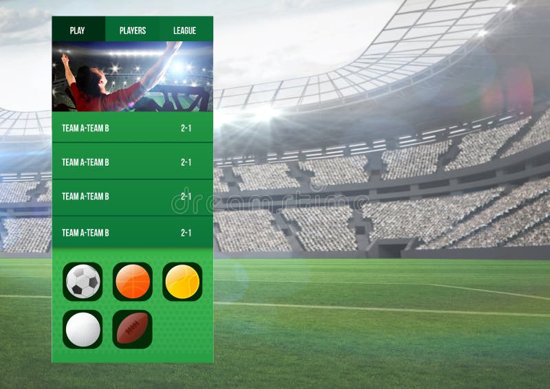 Betting App Interface Stadium Stock Image - Image of online ...