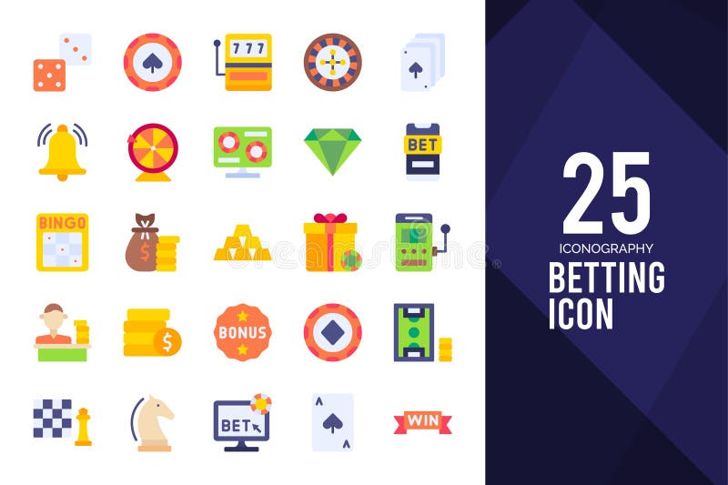 25 Betting Flat Icon Pack. Vector Illustration Stock Vector - Illustration of collection, pack ...
