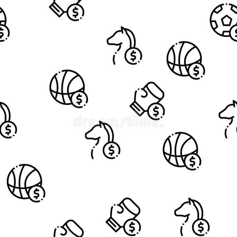 Betting and Gambling Seamless Pattern Vector Stock Vector ...