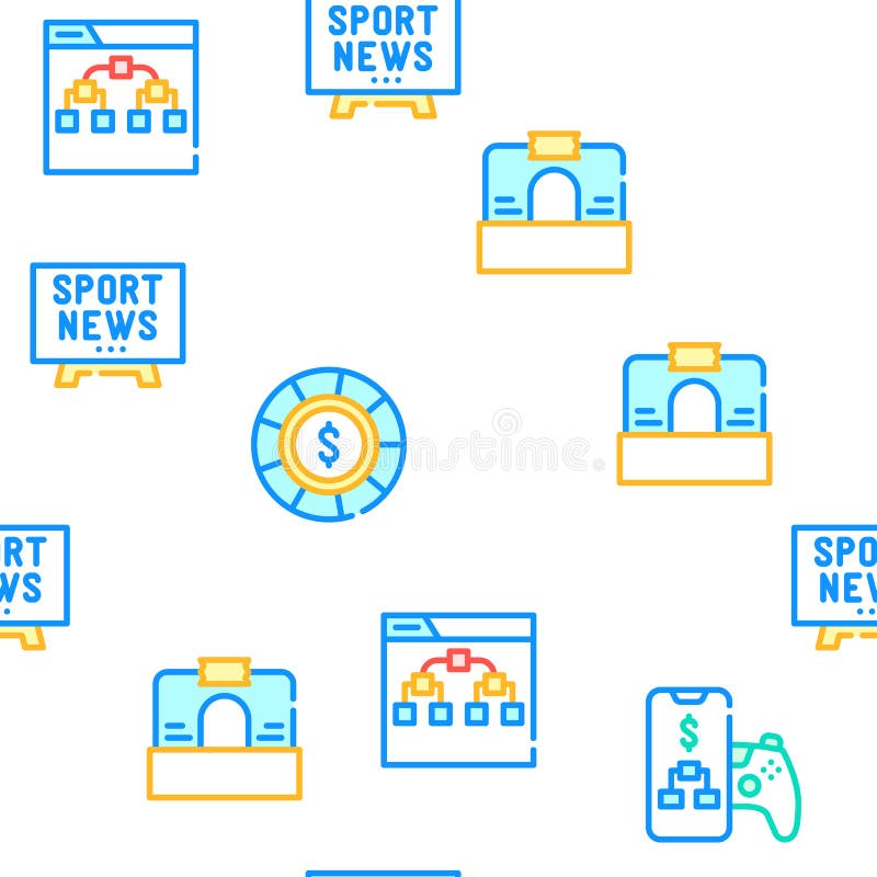 Betting on Gambling Vector Seamless Pattern Stock Vector - Illustration ...
